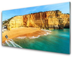 Obraz na skle Záliv Krajina 100x50 cm