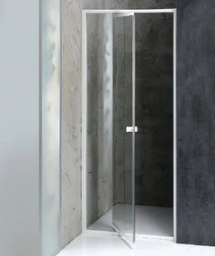 Aqualine Amico - Sprchové dveře výklopné 1040-1220x1850 mm, čiré sklo/bílá G100