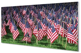 akrylový obraz Usa vlajky 100x50 cm