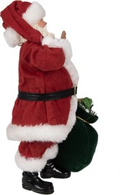 Vánoční dekorace taťka Santa Claus s pytlem dárků - 16*8*28 cm