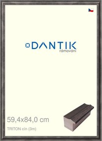 DANTIK rámeček 59,4x84 | TRITON cín (Plexi Čiré)
