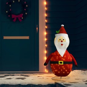 vidaXL Dekorativní vánoční Santa Claus s LED luxusní tkanina 120 cm