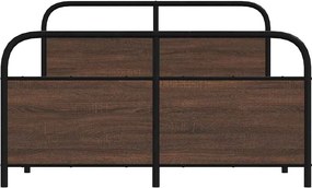 Kovový rám postele bez matrace hnědý dub 140 x 190 cm 3318661