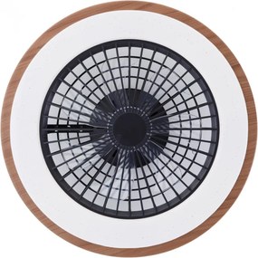 Brilliant G60060/09  Stmívatelné LED svítidlo SLIMLINE NATUR &amp; reverzn VENTILÁTOR + funkce LED