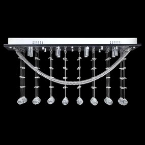 Bílé stropní svítidlo s křišťálovými ověsky, pro 8 žárovek G9, 29 cm 241391
