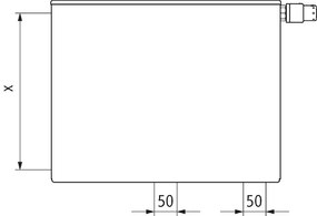 Radiátor Kermi therm-x2 Plan-Vplus PTP 11 pravý 905 x 605 mm, 765 W, bílý