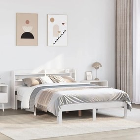 Rám postele s čelem bez matrace bílý 140x200 cm 3306789