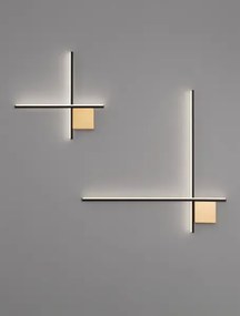 Designové nástěnné svítidlo Cross 50 zlatá