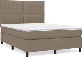 Box spring postel s matrací taupe 140x200 cm textil 3141941