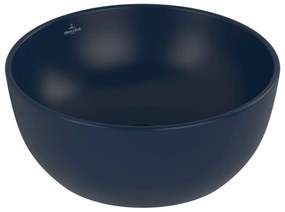 Villeroy & Boch Artis - Umývátko na desku, průměr 33 cm, bez přepadu, bez otvoru pro baterii, CeramicPlus, Nightfall 438932R6