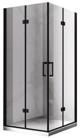 BPS-koupelny Čtvercový sprchový kout HYD-SK08B 80x80 černá/transparent