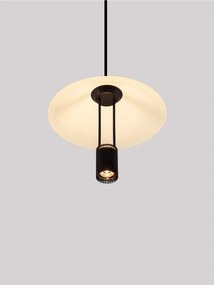 Matně černé hliníkové LED závěsné svítidlo se stínidlem z akrylového skla ø 22 cm Anafi – Nova Luce