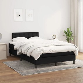 vidaXL Box spring postel s matrací 120x200 cm textil [3140366] Barva: Černá