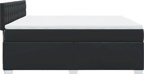 Box spring postel s matrací černá 180x200 cm umělá kůže 3286132