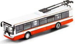 RAPPA Kovový trolejbus červený 16 cm / měřítko 1:35 / od 3 let