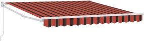 Stahovací markýza Oranžová a hnědá 300 x 250 cm 3329945