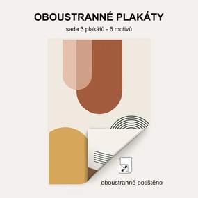 Sada oboustranných plakátů Abstrakt | 3 x A3 | DP3351427