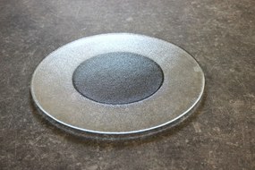 Kulatý servírovací tác čirý se šedým středem Průměr: 27cm