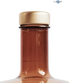 Skleněná láhev na olej 500 ml hnědá se zlatým uzávěrem VILO