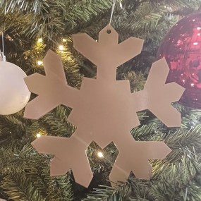 Vánoční ozdoba vločka zlatá kovová 20 cm, venkovní