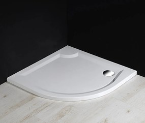 Gelco, VIVA90 sprchová vanička z litého mramoru, čtvrtkruh, 90x90x4cm, R550, GV559