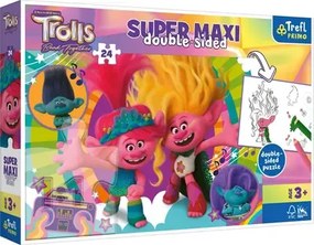 Trefl - Puzzle - Oboustranné puzzle Trollové 3: Šťastný Trollí den SUP