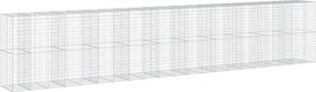 Gabionový koš s víkem 1 050 x 100 x 200 cm pozinkované železo 3295244