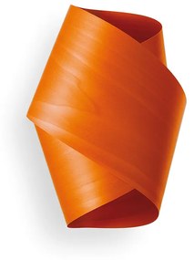 Jednoduché nástěnné svítidlo z dřevěné dýhy Orbit  Jednoduché nástěnné svítidlo z dřevěné dýhy Orbit Dekor: Oranžový