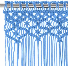 Macramé závěs modrý 140 x 240 cm bavlna 323987