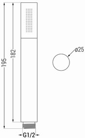Mexen příslušenství - podomítkový 1-bodový ruční sprchový set R-70, růžově zlatá, 785706051-60