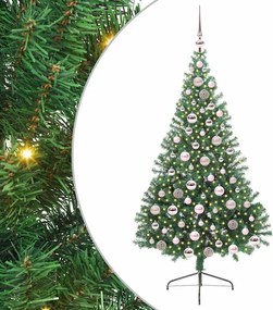 Umělý osvětlený vánoční stromeček Zelená 180 cm PVC 3397013