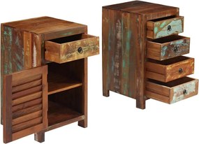 Psací stůl se skříňkami masivní recyklované dřevo 140x50x77 cm 244846