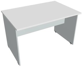 Stůl jednací rovný 120 cm - Hobis Gate GJ 1200 Dekor stolové desky: bílá, Dekor lamino podnože: šedá