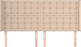 Čelo postele typu ušák cappuccino 163x16x118/128 cm umělá kůže 3119681