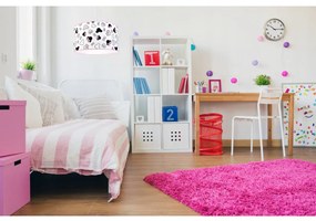 Dětské závěsné svítidlo Minnie, 1x textilní stínítko se vzorem, (fi 35cm)
