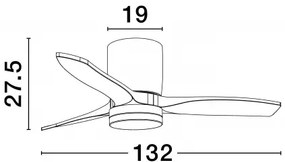 LED bílé designové stropní svítidlo Aloa s dálkovým ovládáním