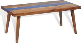vidaXL Konferenční stolek, teak a pryskyřice 100x50 cm [245067] Barva: Vícebarevný