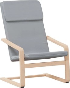 Relaxační křeslo s podnožkou světle šedé textil 3154413