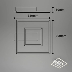 LED stropní světlo 3772 se 2 rámy, hliník