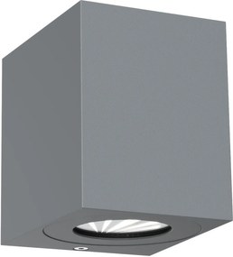 NOR 49711010 Venkovní nástěnné svítidlo Canto Kubi 2 2x6W LED šedá čirá - NORDLUX