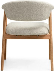 Designová jídelní židle Capri z masivu béžová/dub