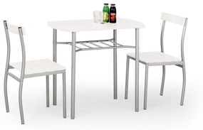 Jídelní stůl+ 2 židle- LANCE- Bílá