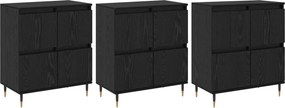 Úložná skříňka 3 ks Černý dub 60 x 35 x 70 cm 3394511