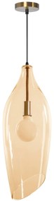 Toolight - Moderní skleněná stropní lampa E27 60W APP892-1CP, černá-zlatá, OSW-05693
