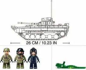 Sluban Model Bricks M38-B1136 Bojové vozidlo pěchoty BMP / LEGO - komp