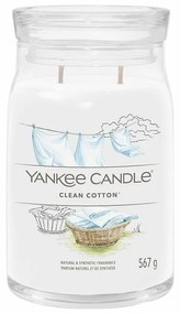 Yankee Candle vonná svíčka Signature ve skle velká Clean Cotton, 567 g