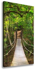 Wallmuralia Vertikální Foto obraz canvas Visací most v lese 50x100