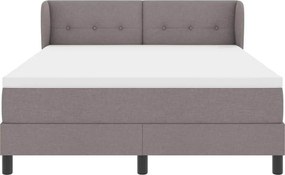 Postel s boxspringem s čelo Taupe 140 x 200 cm textil 3340028