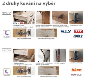 Kuchyňská linka GLAMOUR b | 145x312,5x172,5 cm | bílá mat