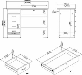 FALCO Psací stůl Felix 163 bílá
